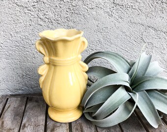Yellow ceramic vase | Etsy