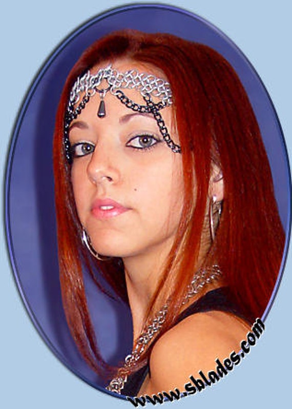 Raven Chainmaille Headpiece Gothic Chainmail Jewelry Goth - Etsy