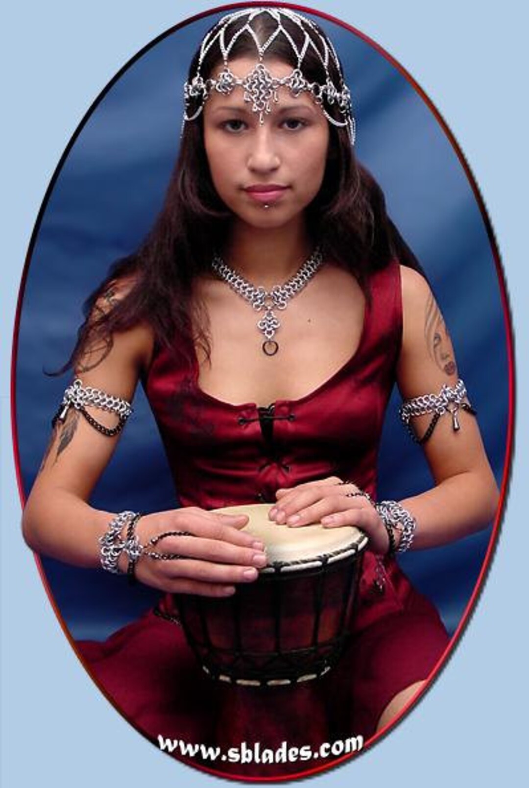 Danae Steampunk Necklace, Gothic Chainmaille Neck Jewelry, Chainmail ...