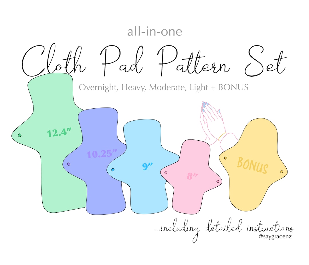 Cloth Pad Patterns; All-in-one Set of Patterns | Includes Light ...