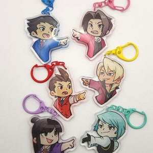 Objection! Ace Attorney Inspired Acrylic Charms - Etsy