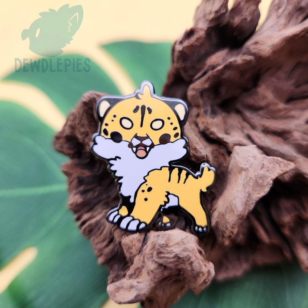 Prehistoric Pals: Saber Tooth Cat Enamel Pin - Etsy