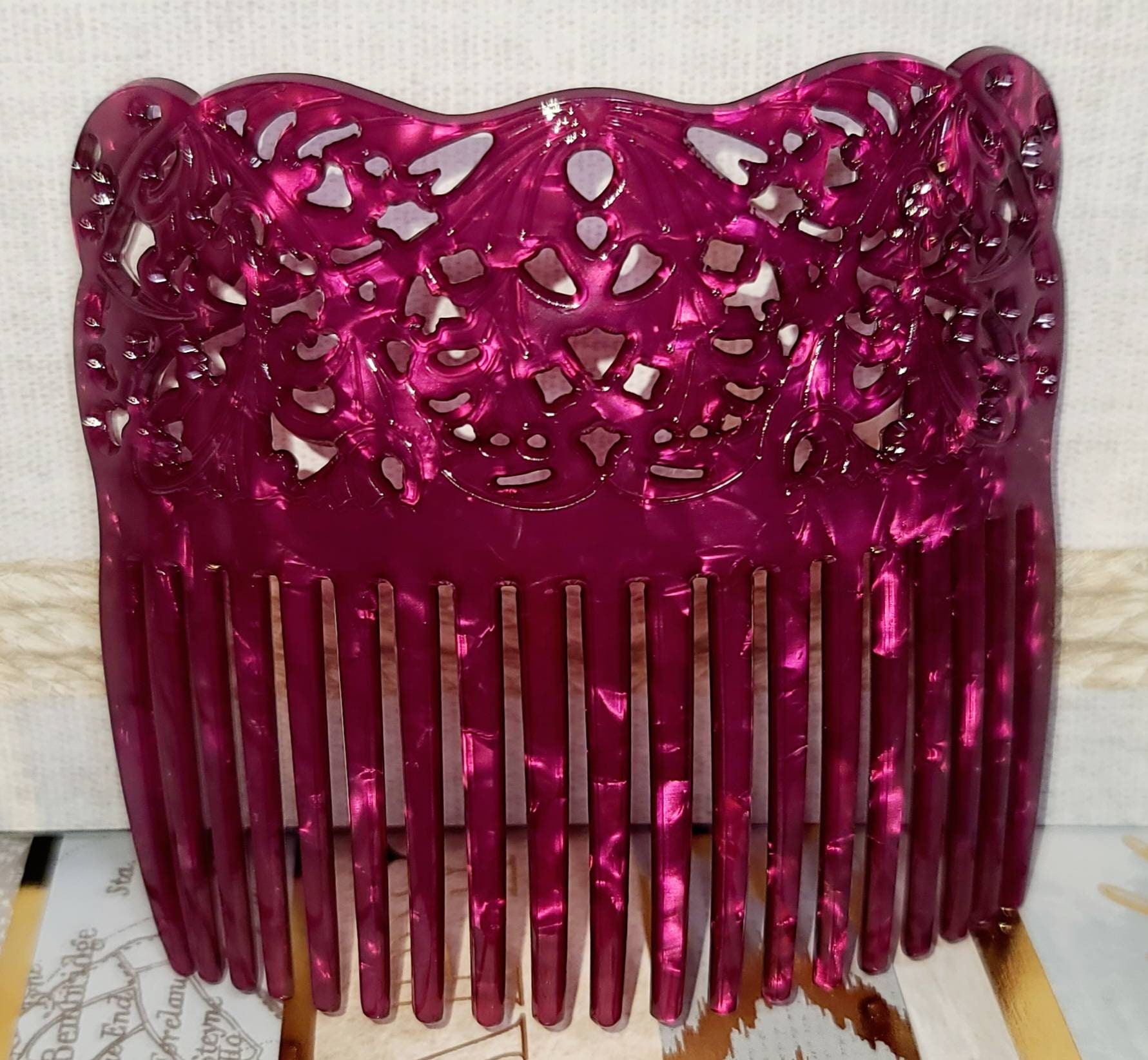 Polynesian Carved Decorative Hair Combs/helu - Etsy