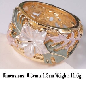 Polynesian/hawaiian Hibiscus 14K Gold Filled Ring - Etsy