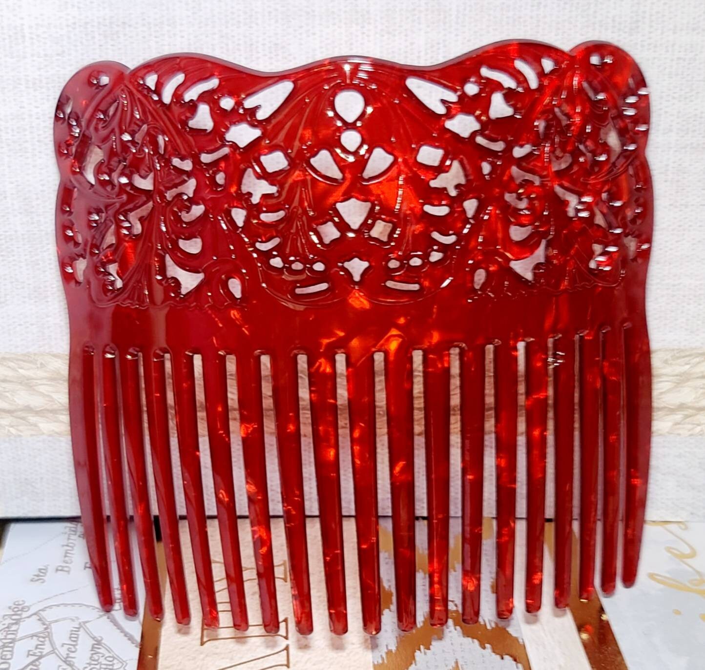 Polynesian Carved Decorative Hair Combs/helu - Etsy