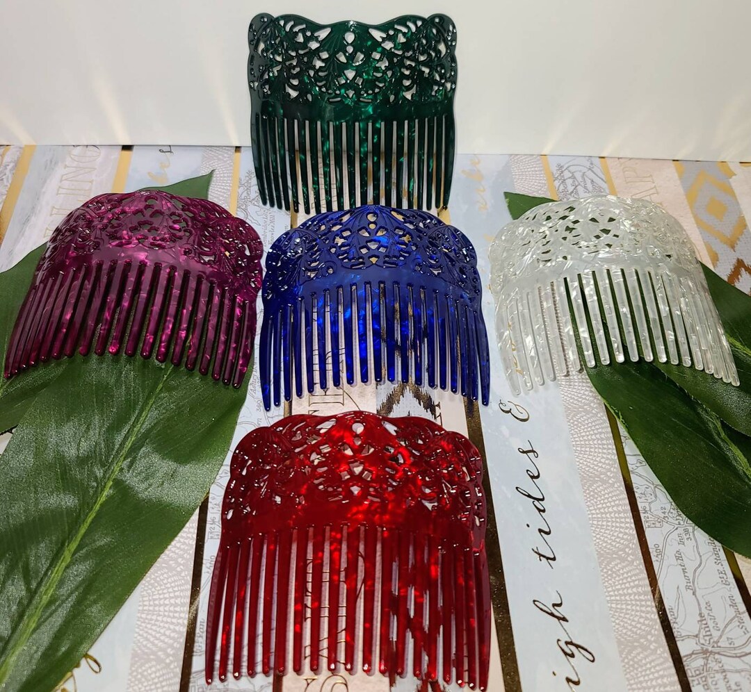 Polynesian Carved Decorative Hair Combs/helu - Etsy