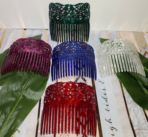 Polynesian Carved Decorative Hair Combs/helu - Etsy