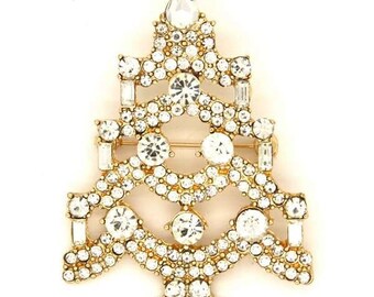 Christmas tree brooch | Etsy