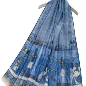 Egyptian Valley of the Kings Pharos Gods Print Frayed Large Scarf Wrap ...