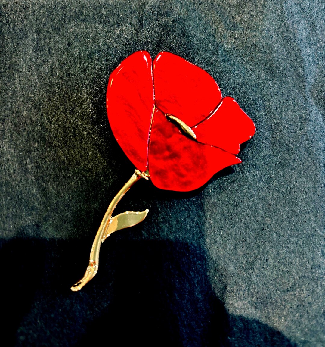 Beautiful Red Elegantly Large Poppy Flower Lucite Brooch Pin - Etsy