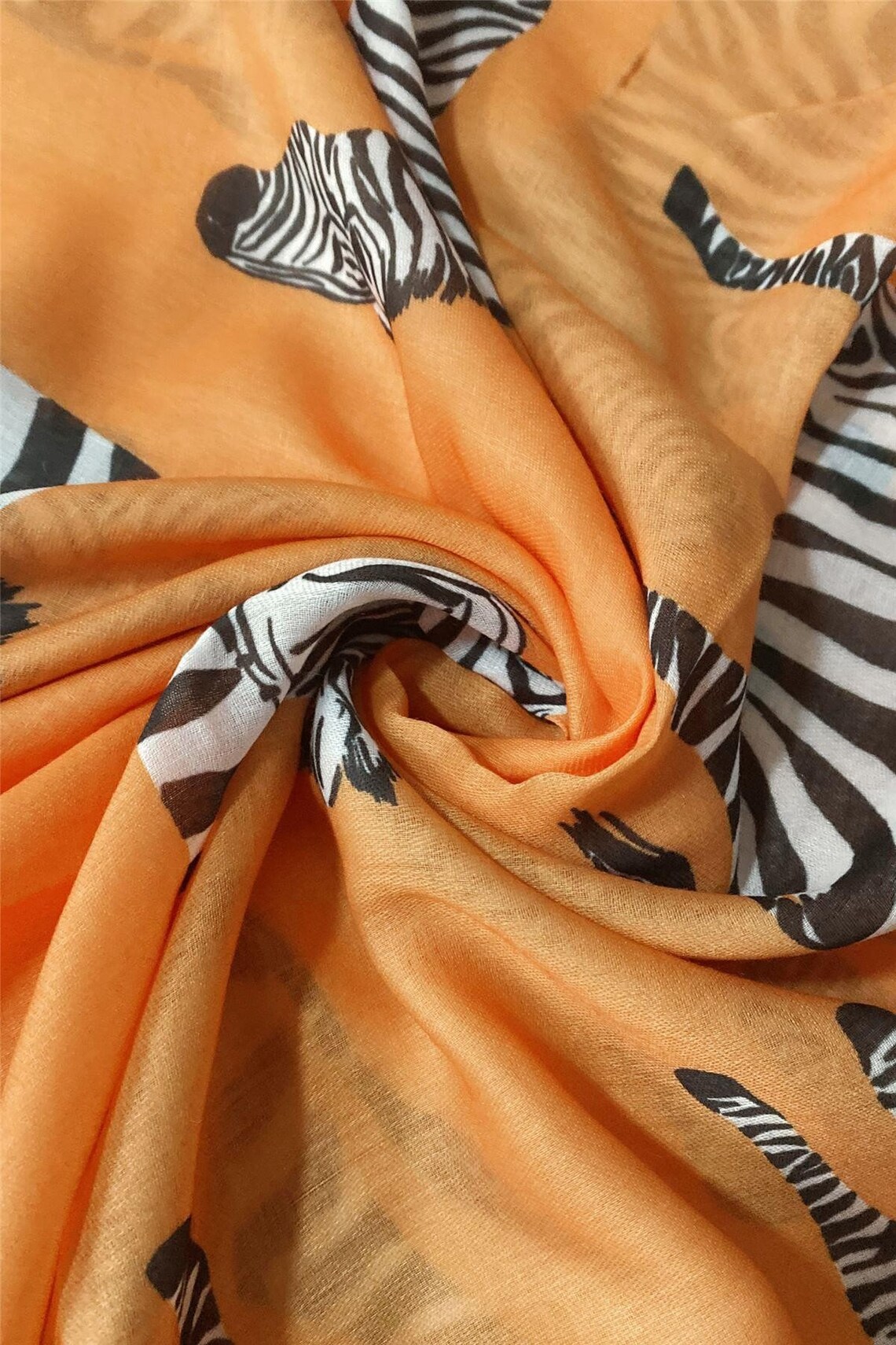 African Zebra Print Large Light weight Cotton Blend Scarf | Etsy