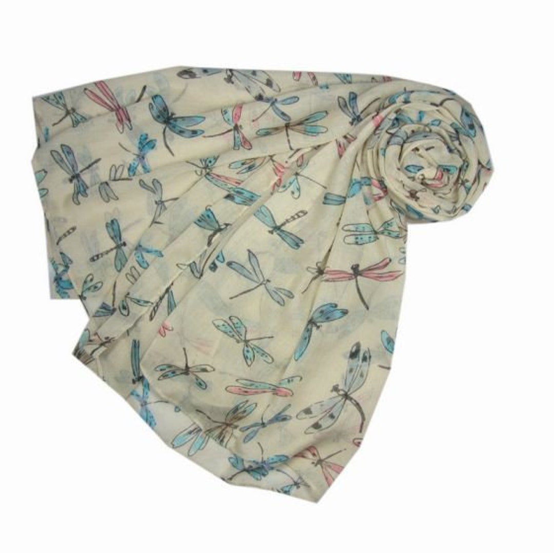 Beautiful Dragonfly Dragonflies Print Large Scarf Wrap in Choice of ...