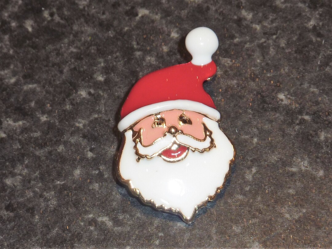 Cute Christmas Holiday Festive Father Christmas Santa Brooch Pin Enamel ...