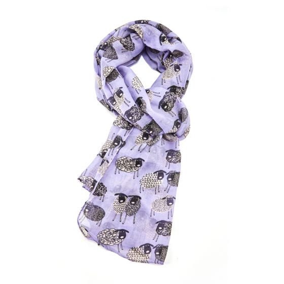 Black Face Welsh/ Scottish Sketched Sheep Print Large Scarf/ Wrap NEW ...