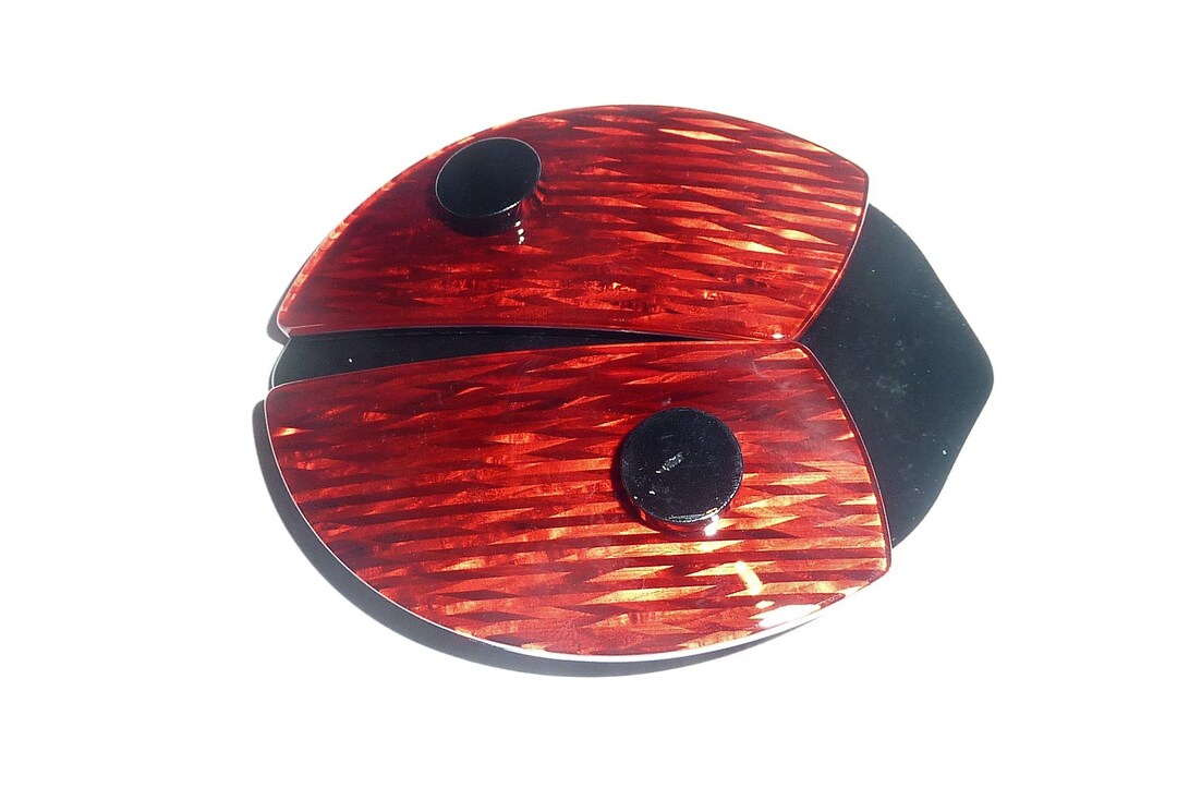 Beautiful Art Deco Style Lady Bird Lucite Brooch Pin - Etsy
