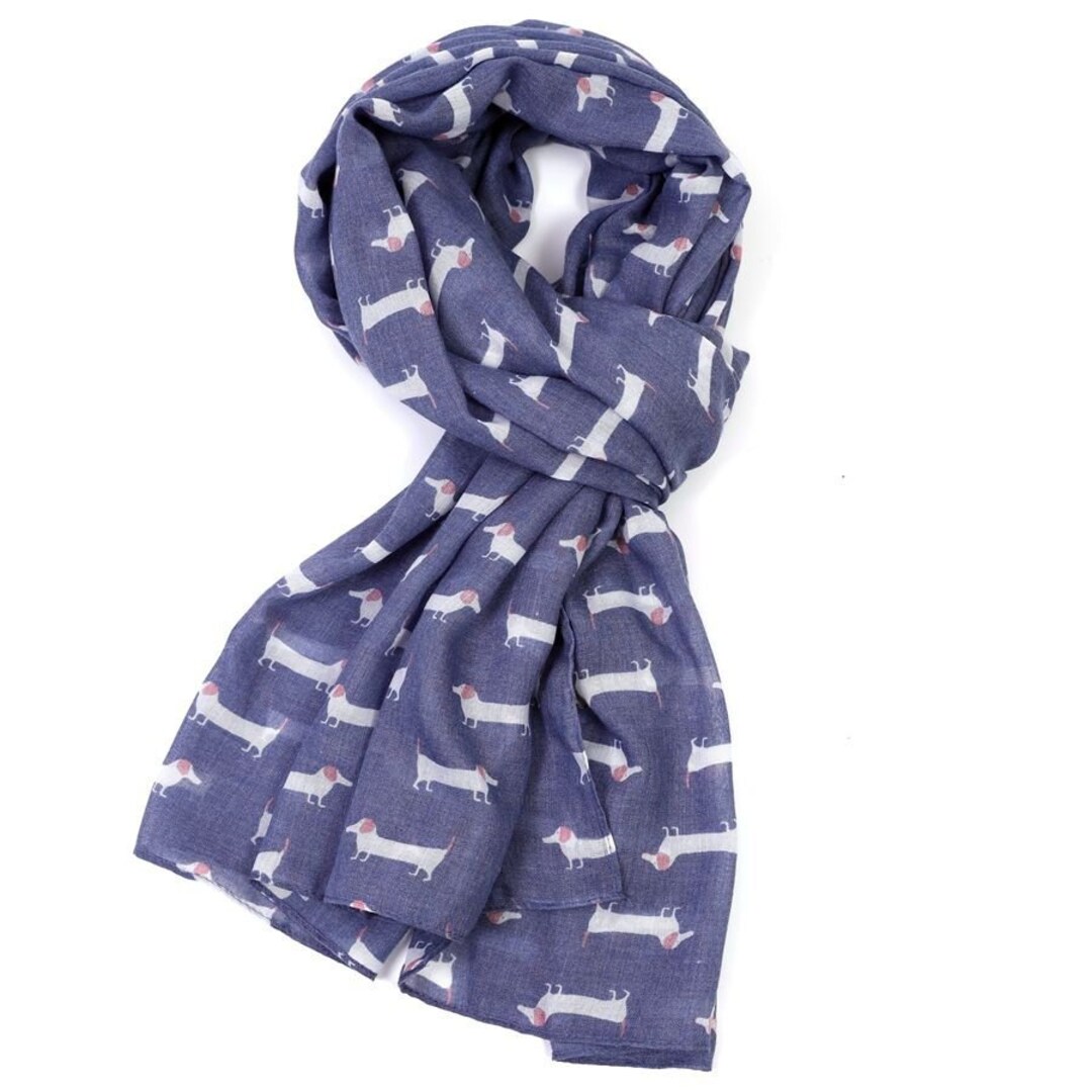 Cute New Dachshund Daxi Sausage Dog Print Scarf Wrap in Choice of 4 ...