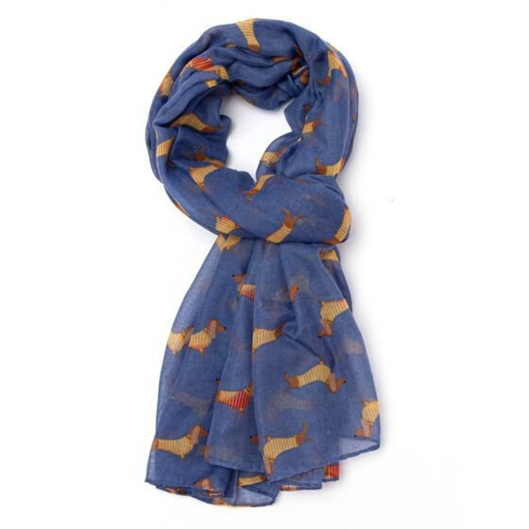 New Design Dachshund Daxi Sausage Dog Print Scarf Wrap in Choice of 3 ...