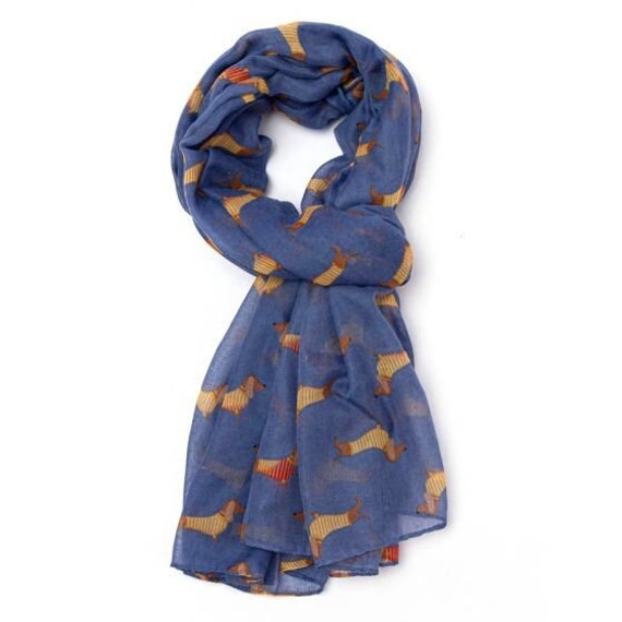 New Design Dachshund Daxi Sausage Dog Print Scarf Wrap in - Etsy