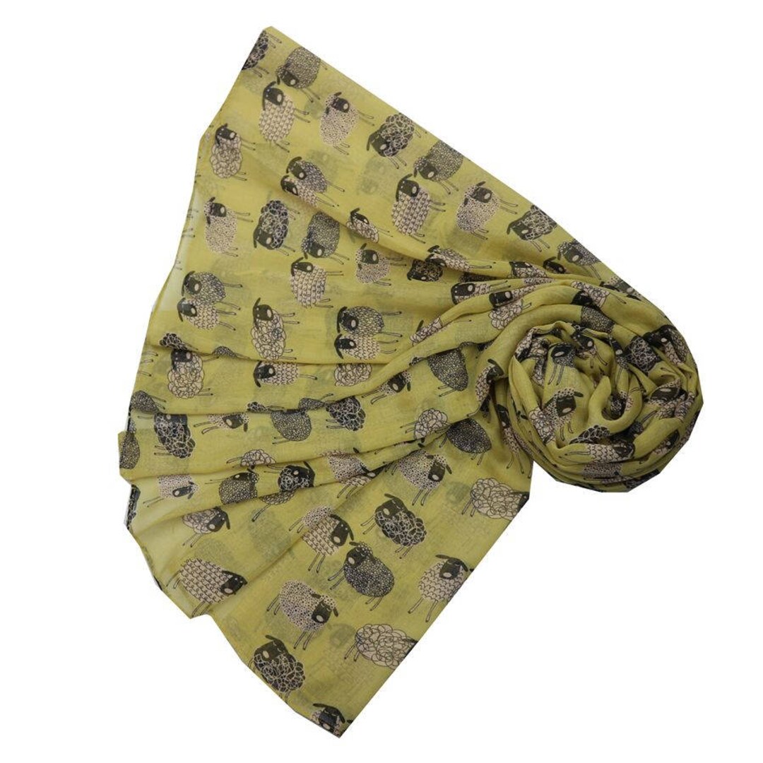 Black Face Welsh/ Scottish Sketched Sheep Print Large Scarf/ Wrap NEW ...