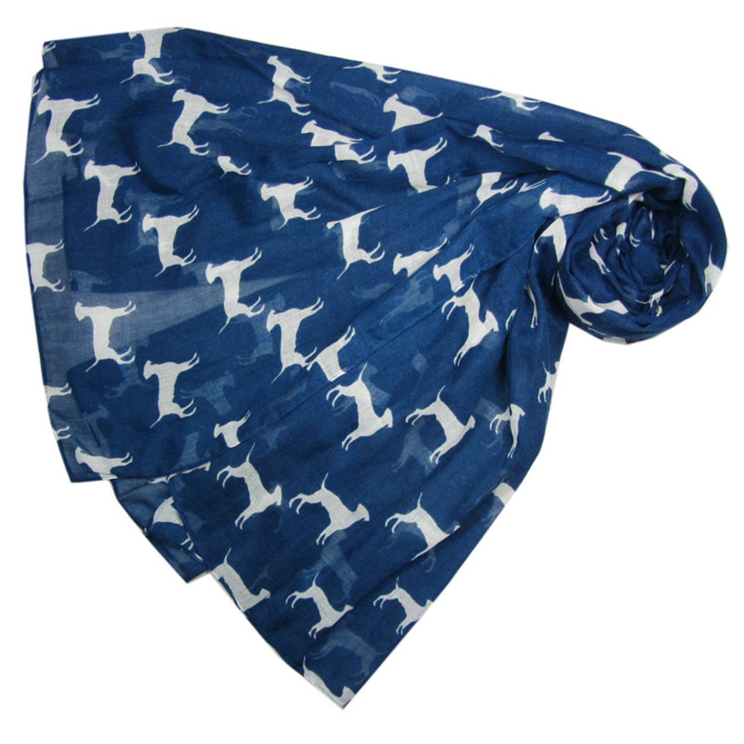 Beautiful Labrador Dog Print Large Scarf in Blue or Grey Great Gift - Etsy