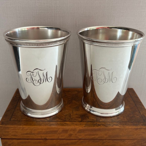 Vintage Silver Mint Julep Cups - Etsy