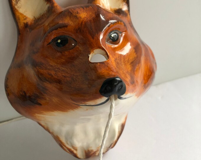 Vintage Fox Ceramic String Holder by Babbacombe Pottery, England, Hand ...