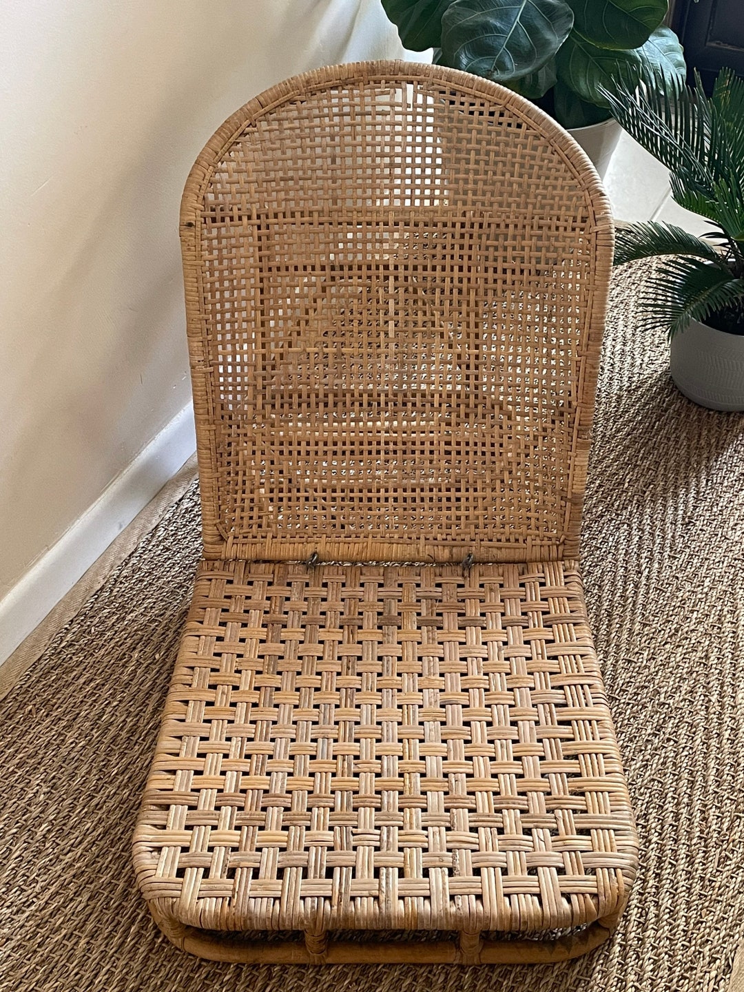 Bamboo Rattan Beach Chair. Recliner. Adjustable Positions. Coastal ...