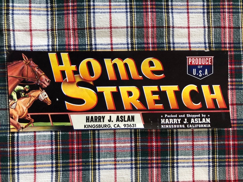 Vintage Horse Race Clicker and Vintage Fruit Crate Label | Etsy