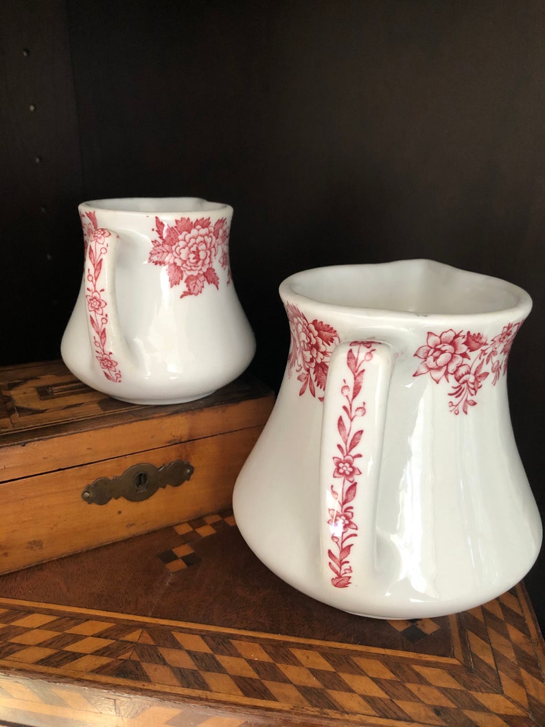 Vintage Pair of Pitchers Restaurant Ware Set of 2 Floral - Etsy