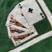 Vintage Wool Needlepoint Card Table Cover With Horses, Poker Chips ...