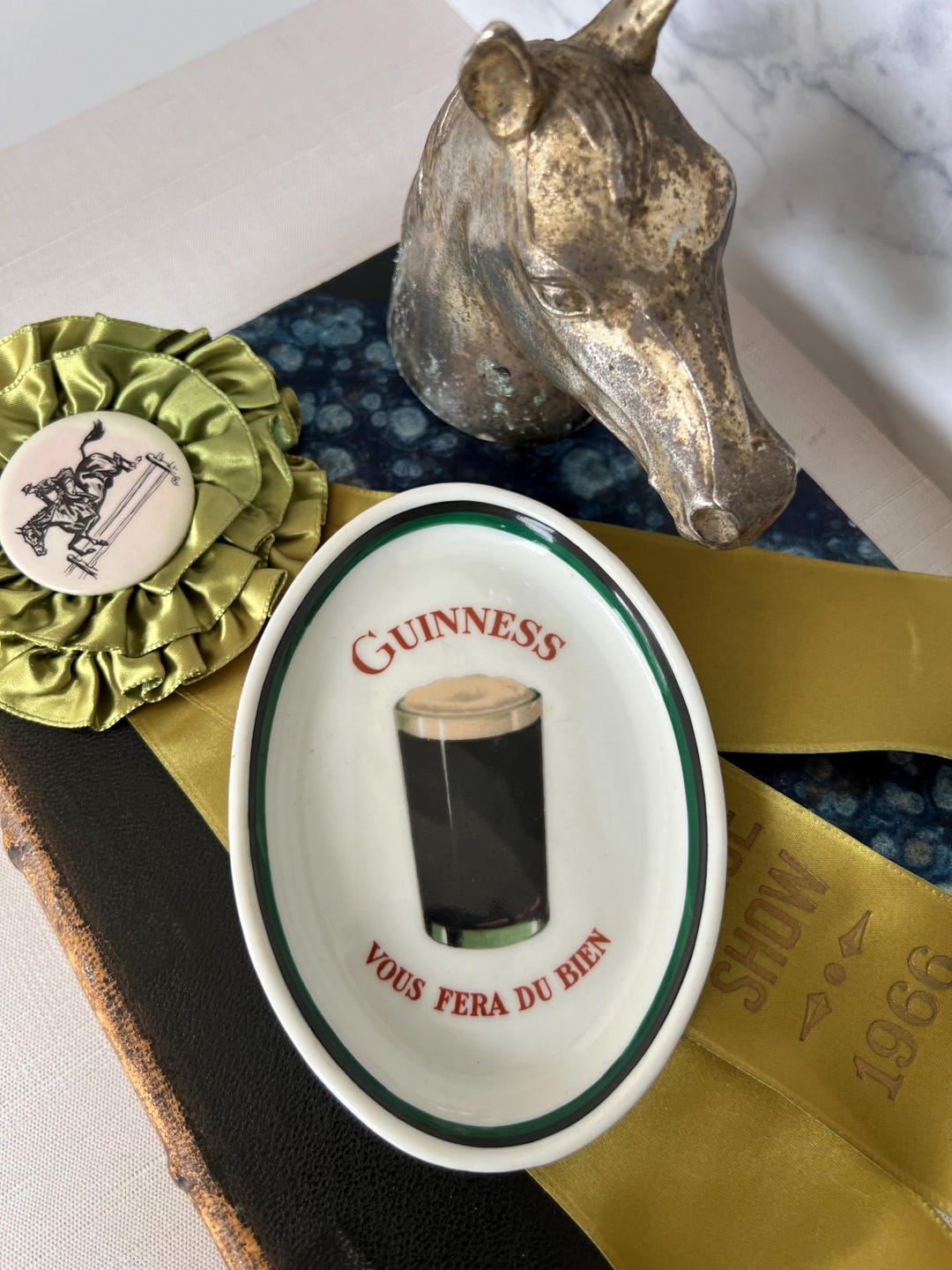 Rare French Vintage Guinness Tip Tray/ashtray Dish, Vintage Porcelain ...