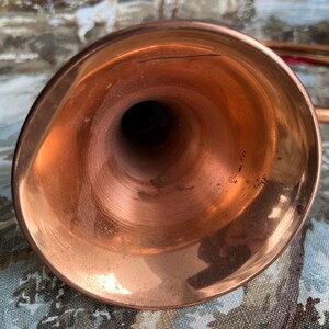 LARGE Vintage Copper and Brass Fox Hunting Horn, Hunting Horn ...