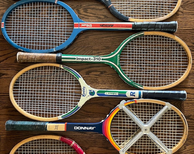 Vintage Wood Tennis Racquets, Spaulding, Donnay, Wilson, Roddy, Primo ...