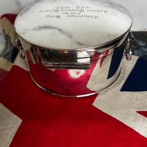 Vintage 1950s Harrods London Silver Box With Lion Head Details, Trinket ...