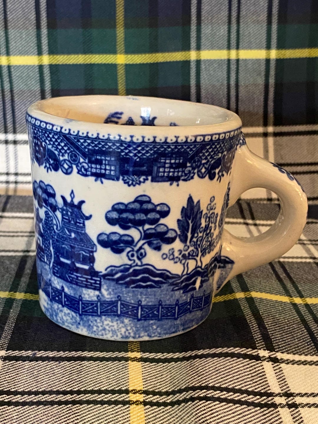 Vintage Blue Willow Coffee Mug. Restaurantware. Ironstone. Blue ...