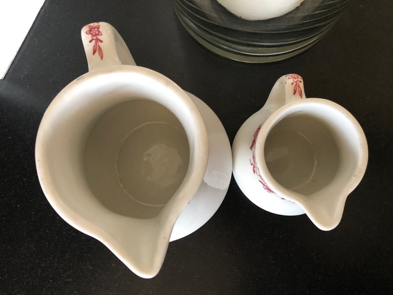 Vintage Pair of Pitchers Restaurant Ware Set of 2 Floral | Etsy