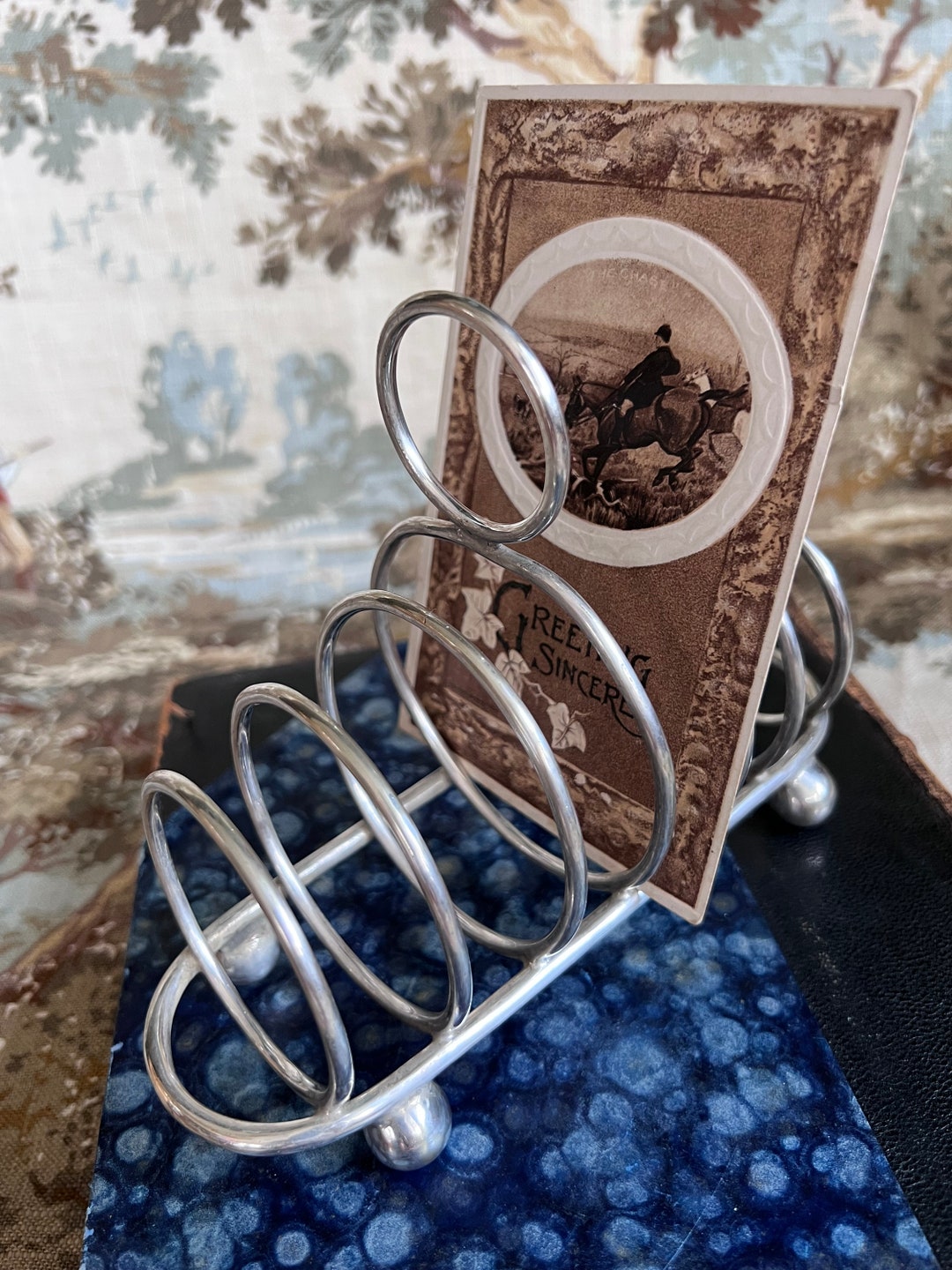 Vintage Silverplate Toast Rack: English Letter & Note Holder - Etsy