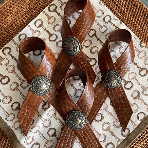Leather Napkin Ring - Etsy