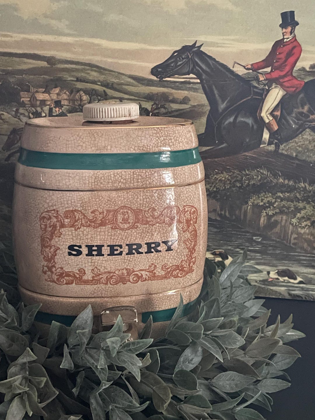 Charming Vintage Royal Victoria Sherry Decanter. Crazed and Aged ...