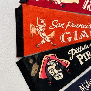 Vintage Mini Baseball Pennants, Lot of 10, Vintage Felt Pennants ...
