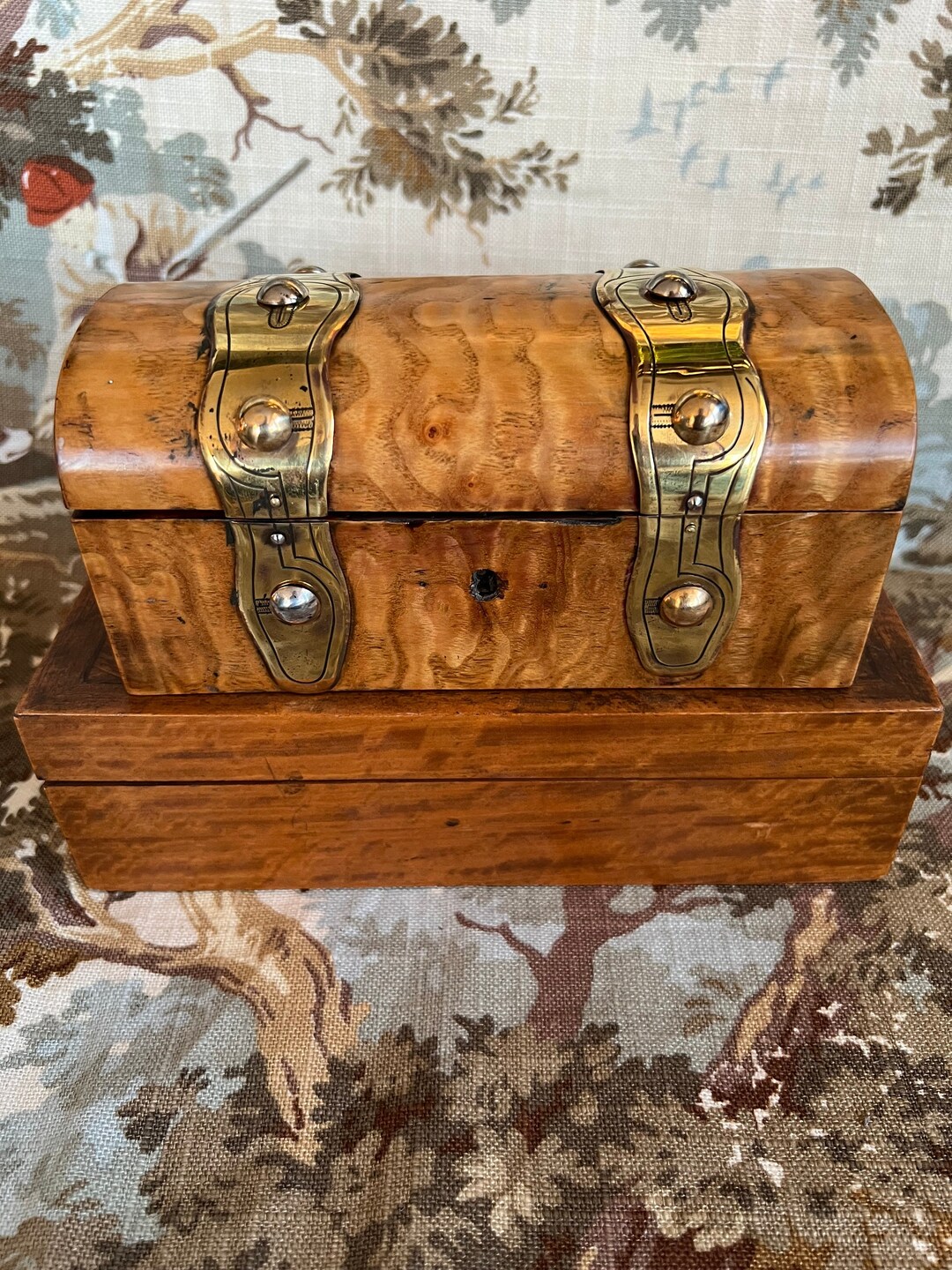 Antique English Box, Silk Lined Box, Antique Wood Box, Jewelry Box ...