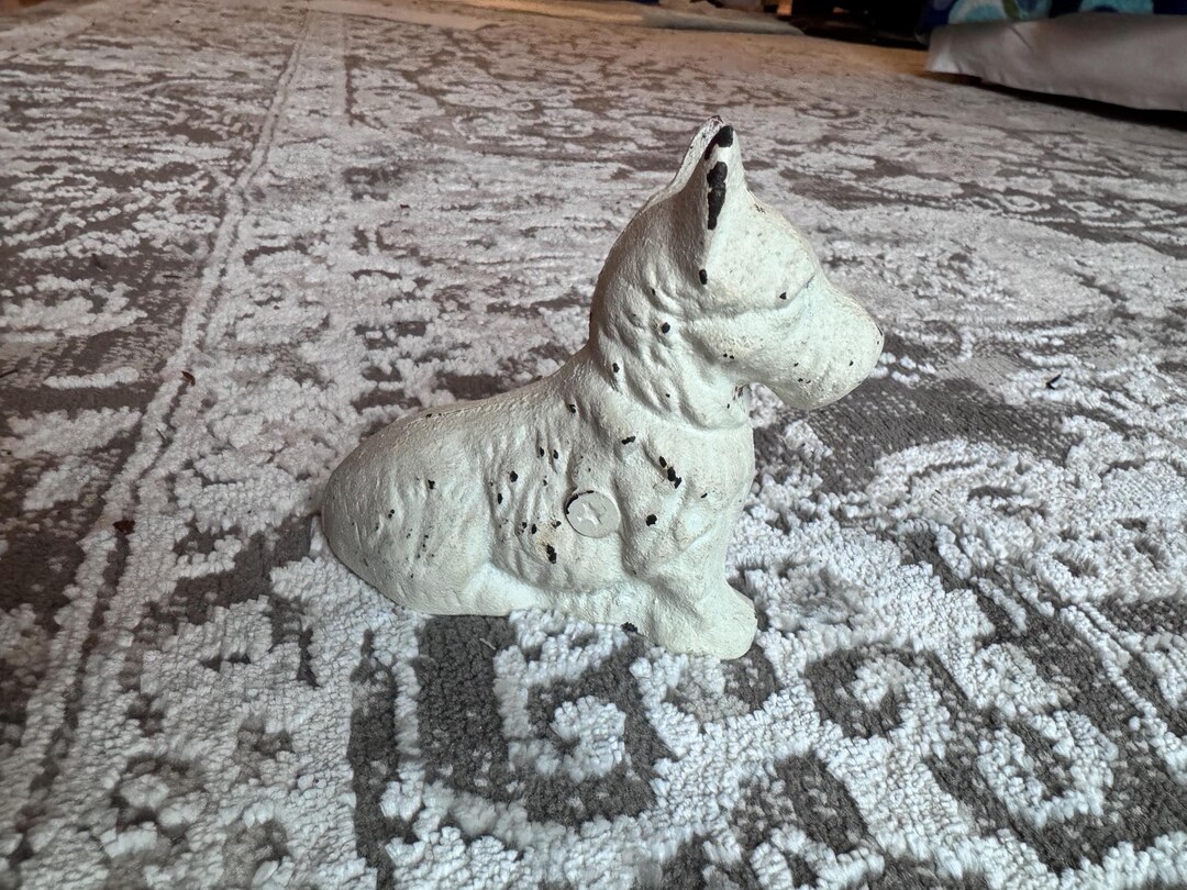 Vintage Scotty Scottie Dog Cast Iron Sitting Terrier / Paper Weight ...