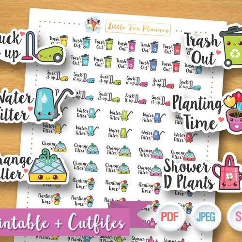 House Cleaning Stickers Vacuum Cleaner Water Filter | Etsy