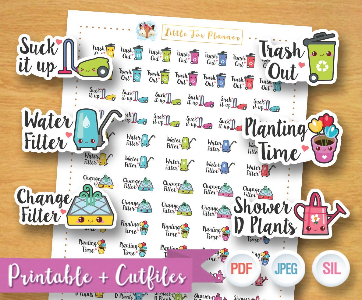 House Cleaning Stickers Vacuum Cleaner Water Filter | Etsy