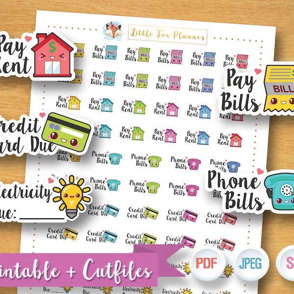 Bill Pay Stickers - Etsy