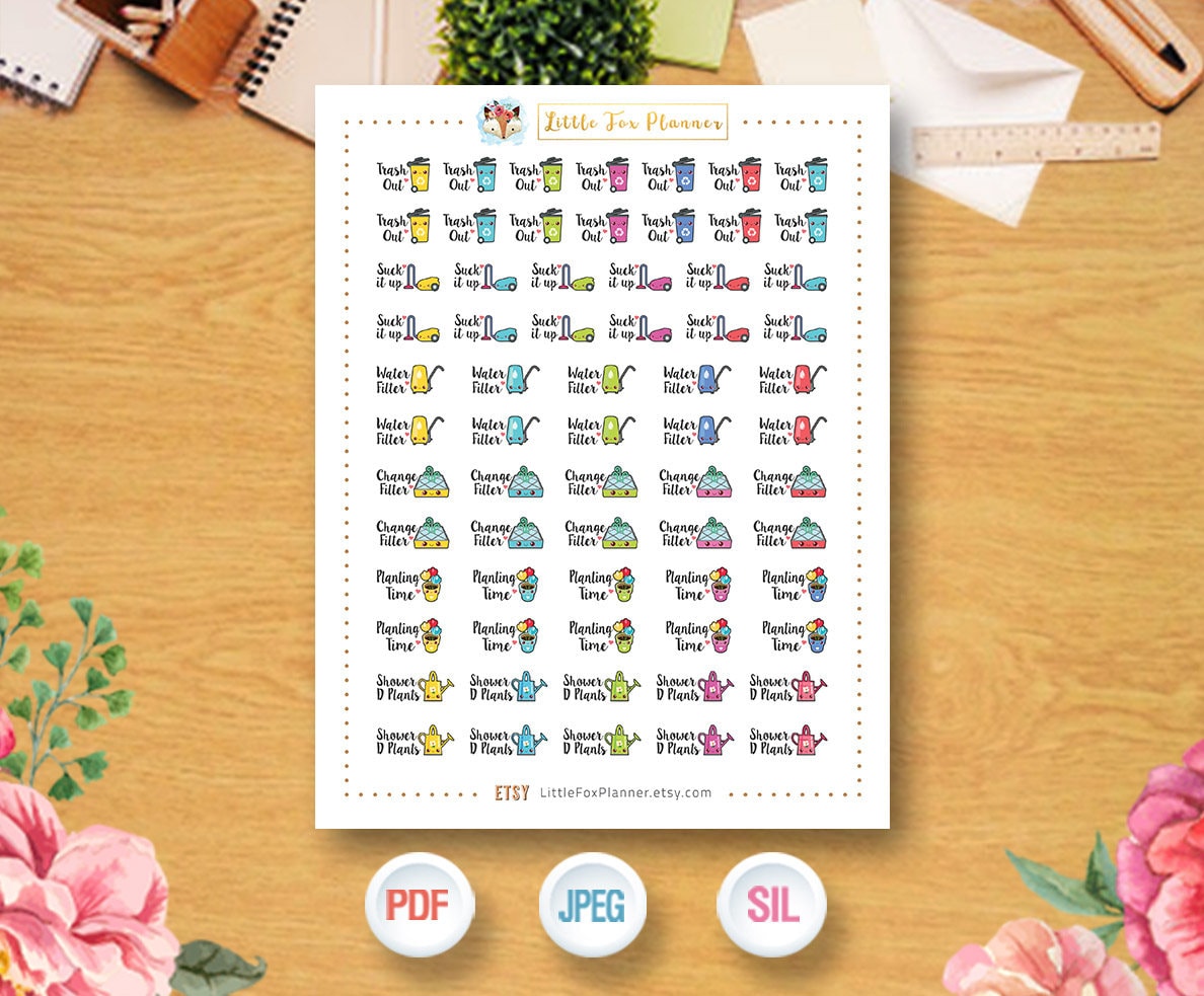 House Cleaning Stickers Vacuum Cleaner Water Filter | Etsy