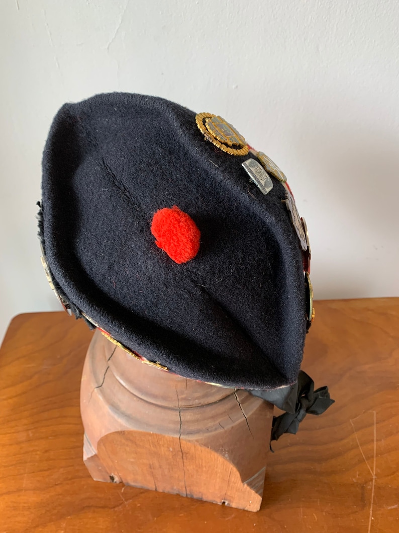 Vintage Scottish Glengarry Curling Club Hat. Navy Blue. Made | Etsy