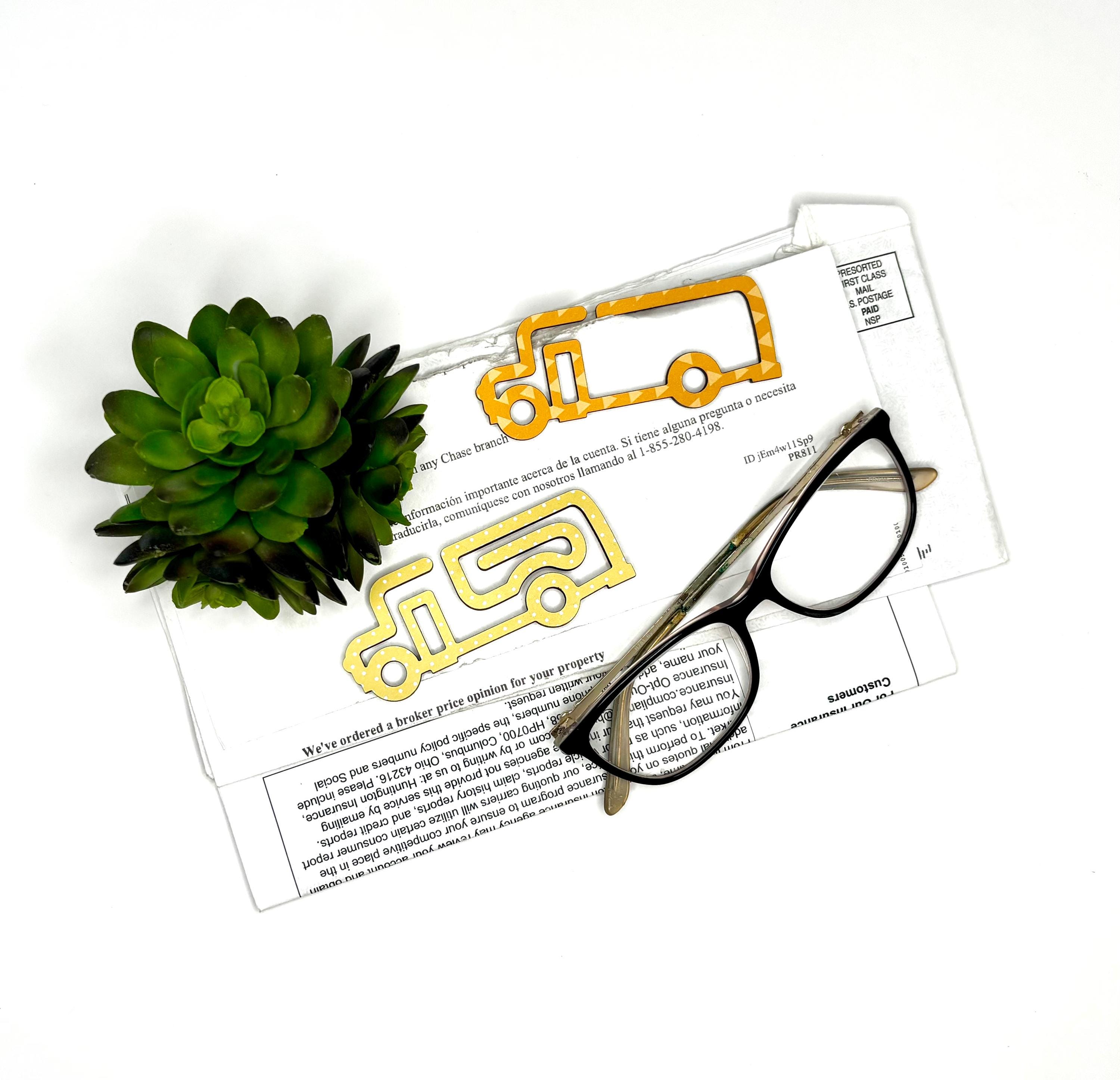 School Bus Laser Bookmark File, Back to School Laser File, Laser Scrap ...