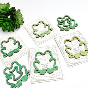 Frog Shaped Bookmark Svg, Laser Frog Bookmark File, Book Lover Laser ...