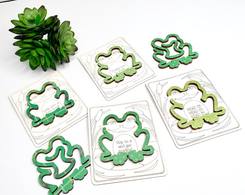 Frog Shaped Bookmark Laser Cut File (svg, Pdf, Eps, Dxf and 3D Stl File ...